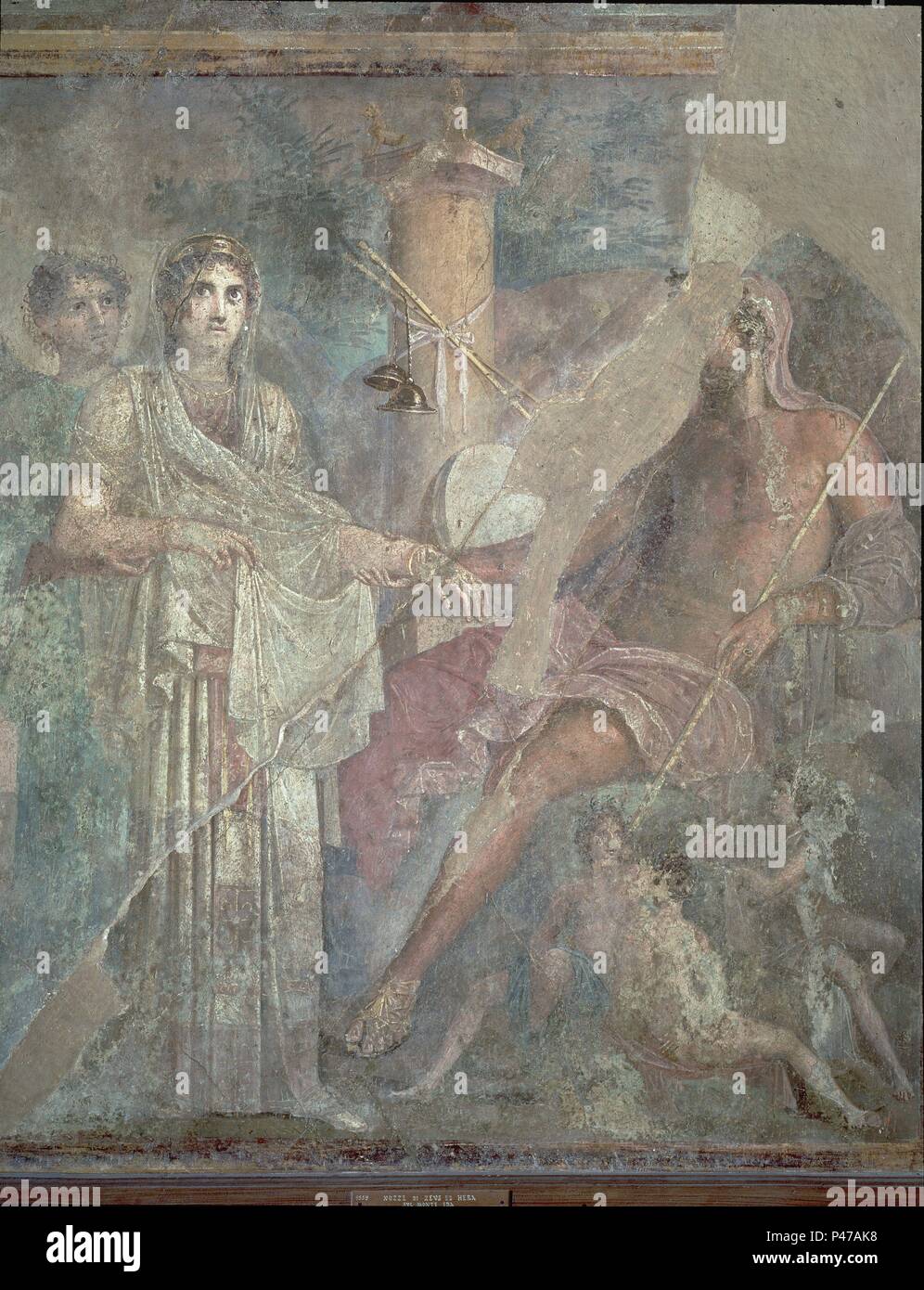 MATRIMONIO DE ZEUS Y HERA EN EL MONTE IDA -PINTURA POMPEYANA - SIGLO I ...