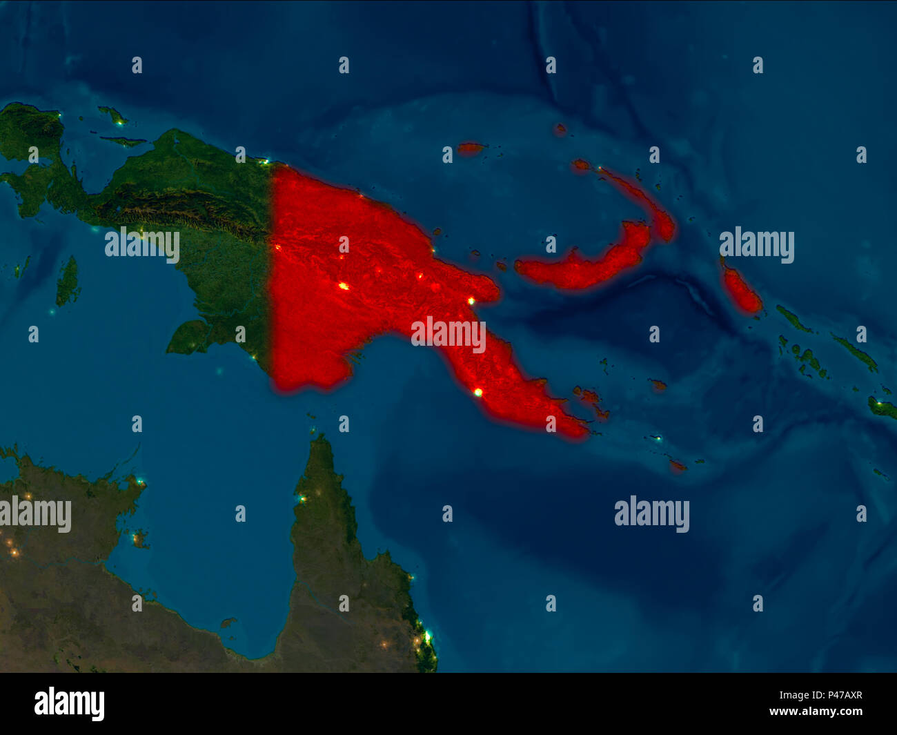 Papua new guinea satellite image hi-res stock photography and images ...
