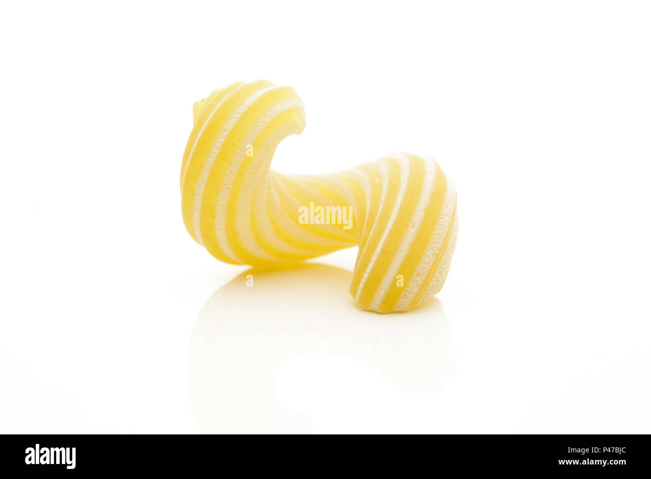 one macaroni pasta on white background Stock Photo - Alamy