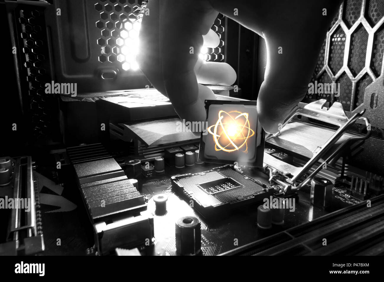 Quantum super computer cpu future technology and internet of things ...