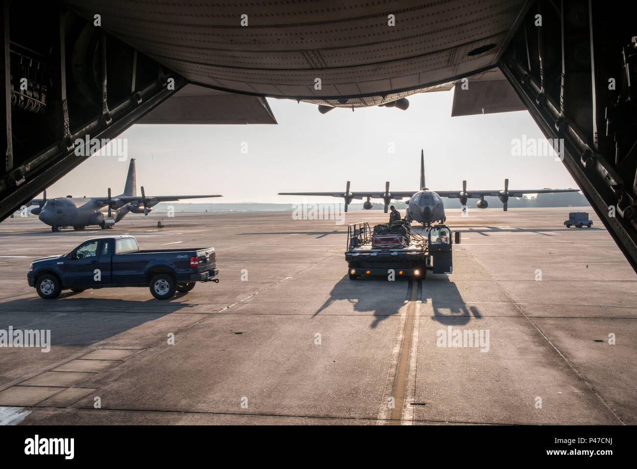 A 189th Logistics Readiness Squadron K-loader brings training loads to ...