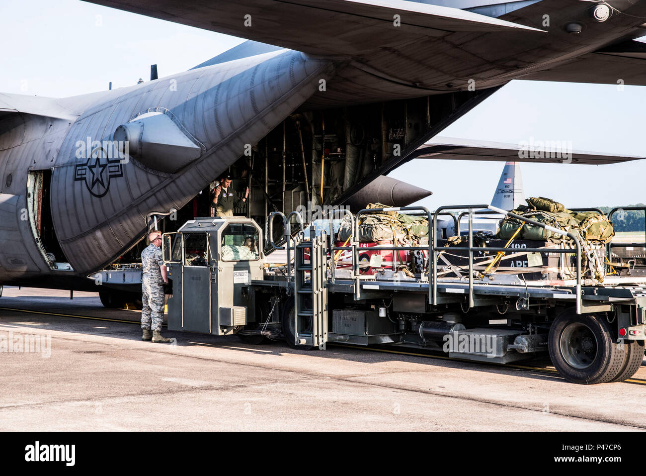 A 189th Logistics Readiness Squadron K-loader brings training loads to ...