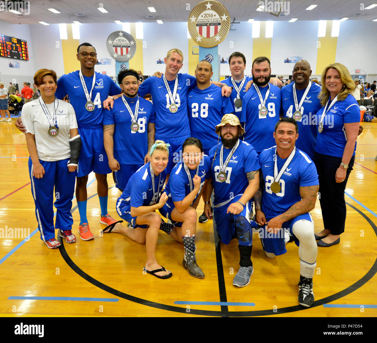Secretary of the Air Force Deborah Lee James poses for a group photo ...