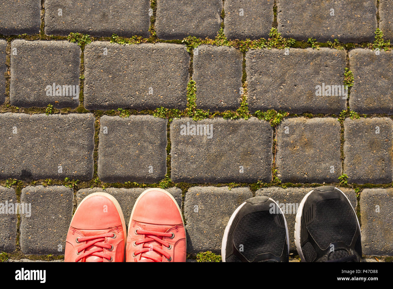 Two pairs of shoes vintage hi-res stock photography and images - Alamy