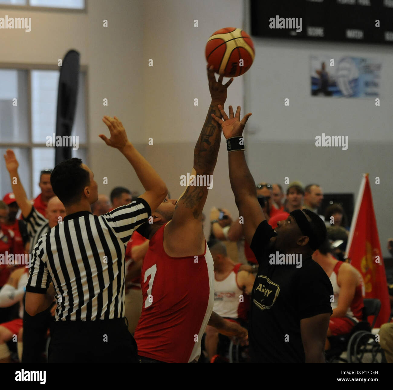 Team Army faced Team Marines in the Wheelchair Basketball championship ...