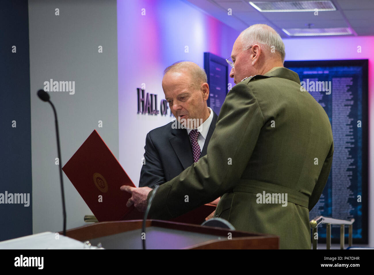 Director of Marine Corps Staff, Lt. Gen. James B. Laster, presents ...