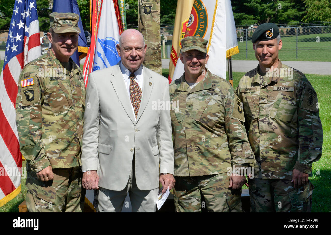 Lt. Gen. James McConville, left, U.S. Army Deputy Chief of Staff, G-1 ...