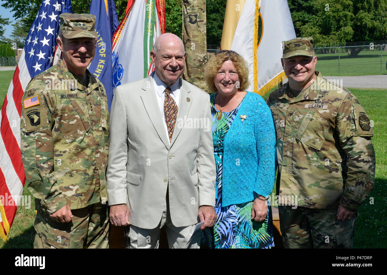 Lt. Gen. James McConville, left, U.S. Army Deputy Chief of Staff, G-1 ...