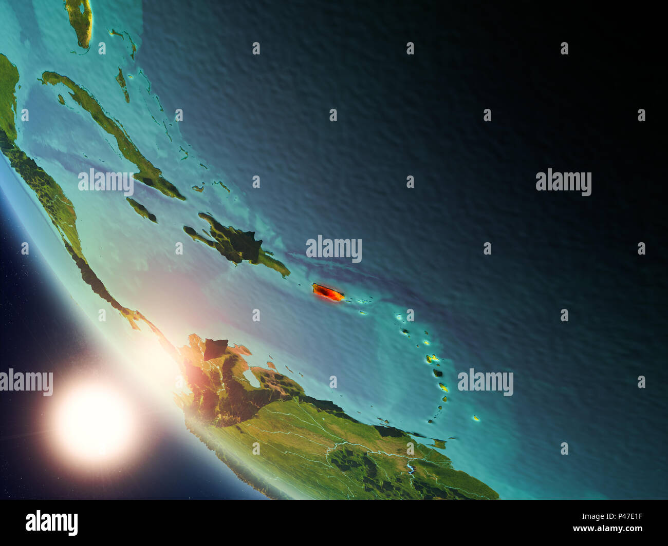 Satellite view puerto rico image hi-res stock photography and images ...
