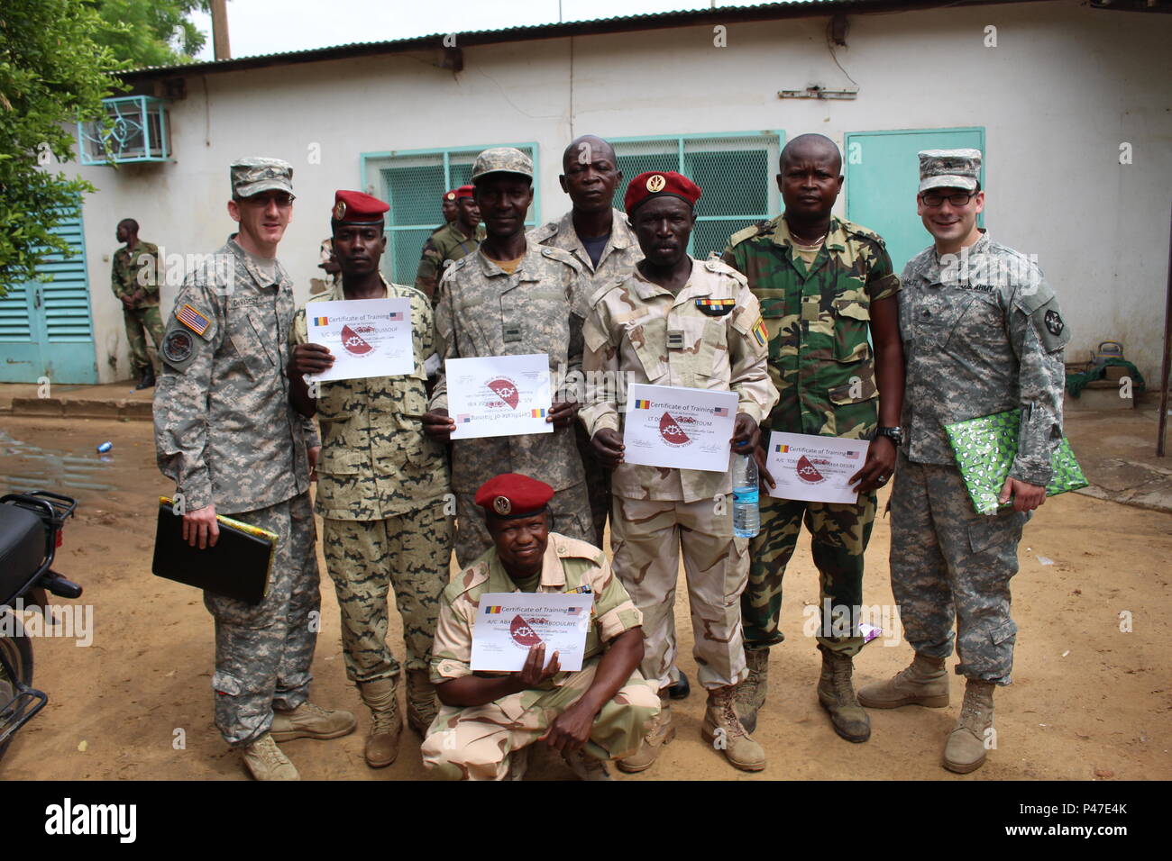 U.S. Army Staff Sgt. David DeMarest, far left, and Sgt. Jay Maltz, far ...
