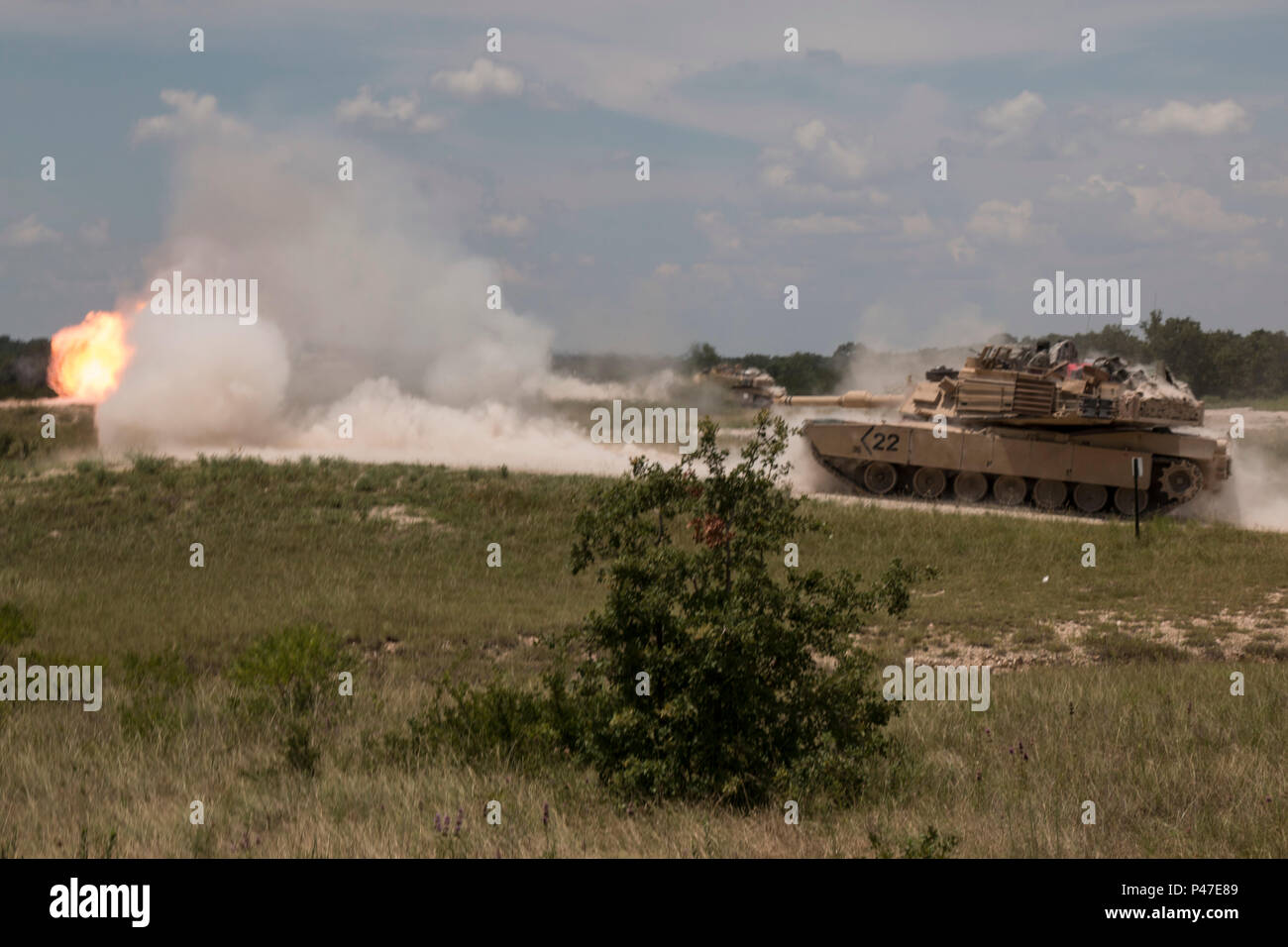 Three M1A2 Abrams tank crews from Company B, 3rd Battalion, 8th Cavalry ...