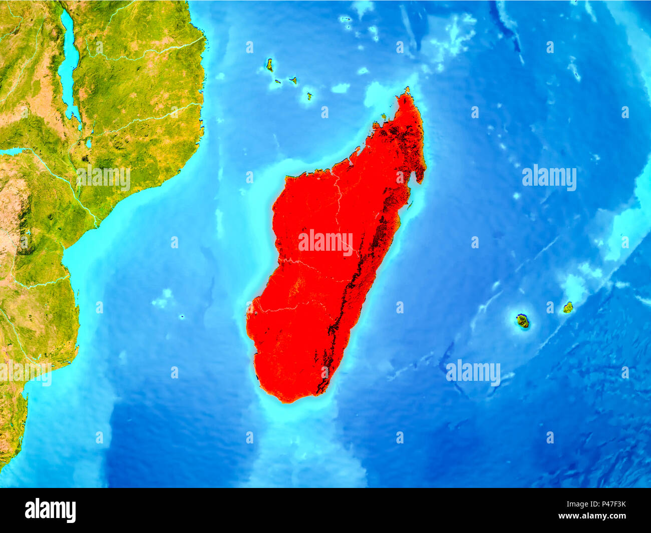 Africa madagascar satellite image hi-res stock photography and images ...