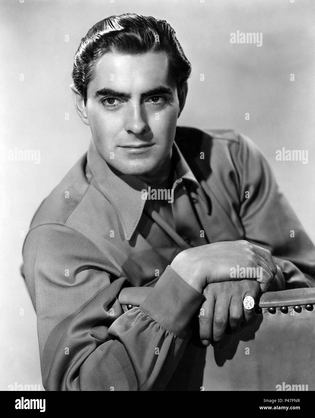 Tyrone power portrait Black and White Stock Photos & Images - Alamy