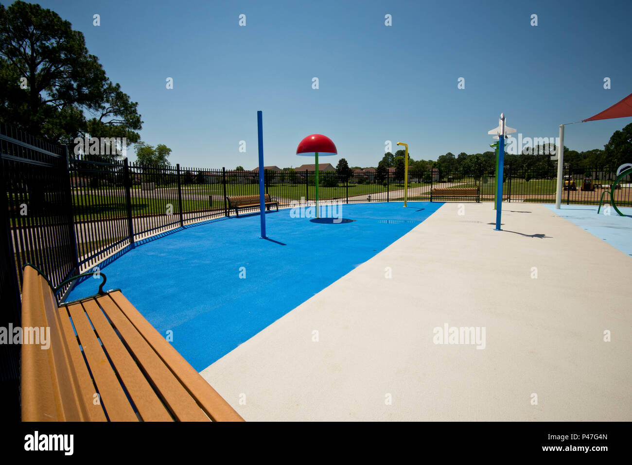 Maxwell-Gunter AFB, Ala. - Construction is complete on the new splash ...