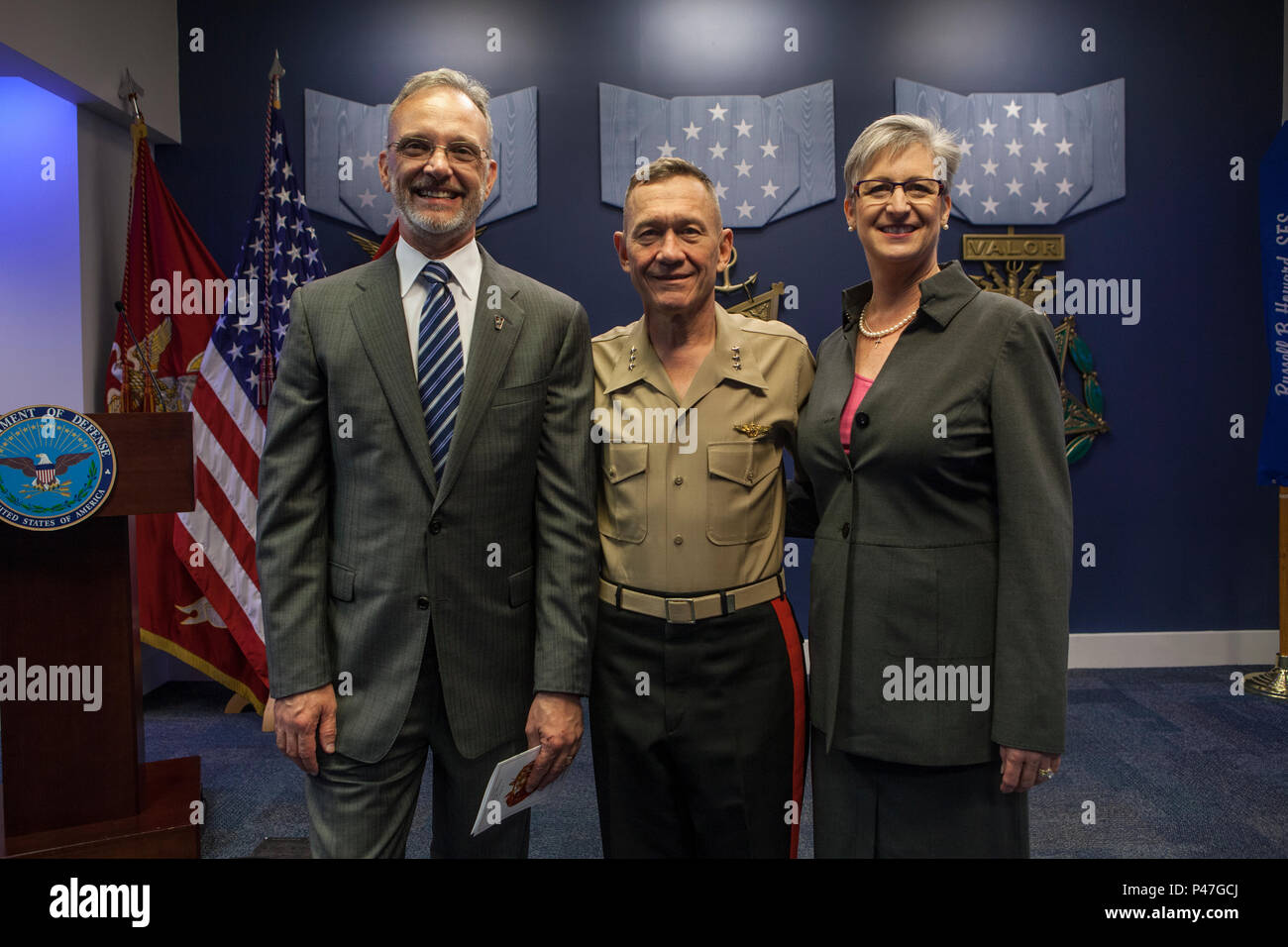 SES Russell B. Howard, left, assistant deputy commandant, Headquarters ...