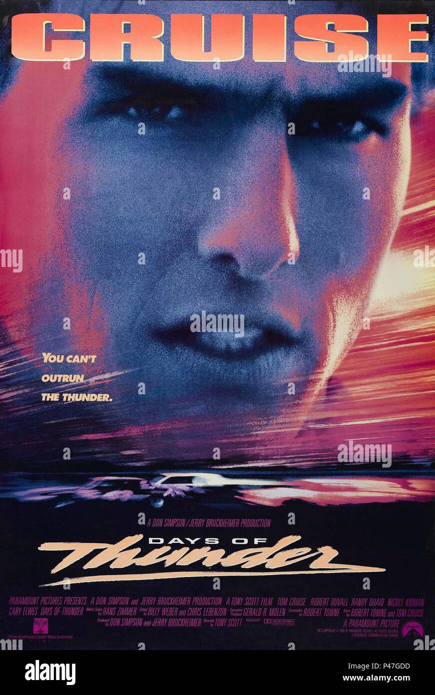 Original Film Title: DAYS OF THUNDER. English Title: DAYS OF THUNDER ...