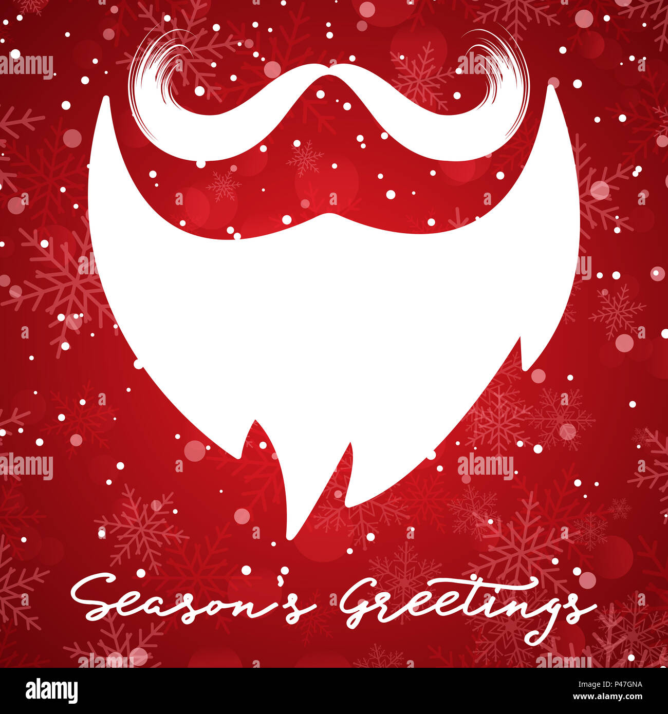 Christmas background with santa beard and moustache Stock Photo - Alamy