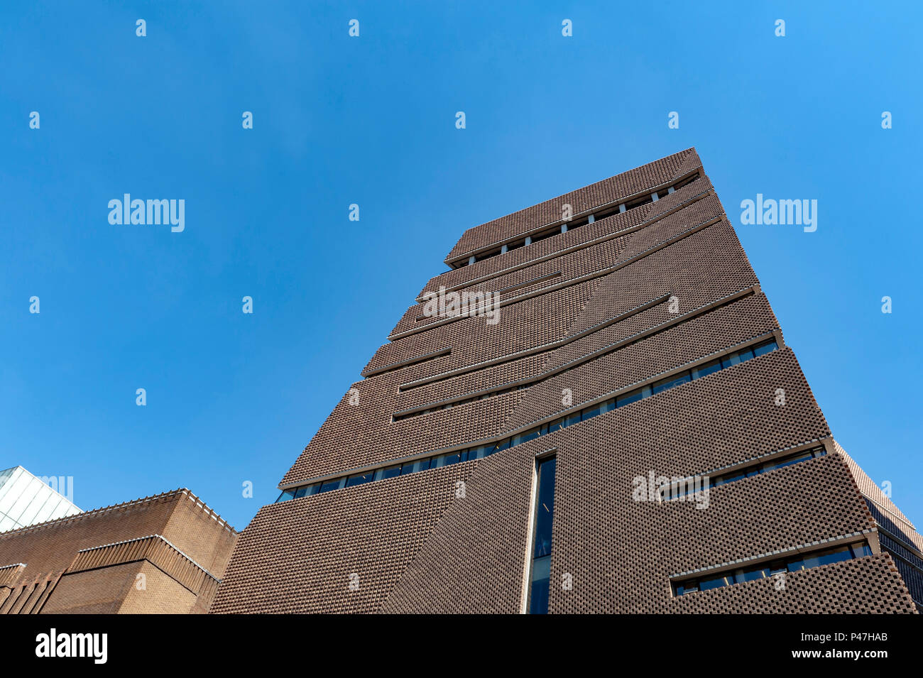 Exterior building of the Switch House now Tate Modern, museum of modern ...