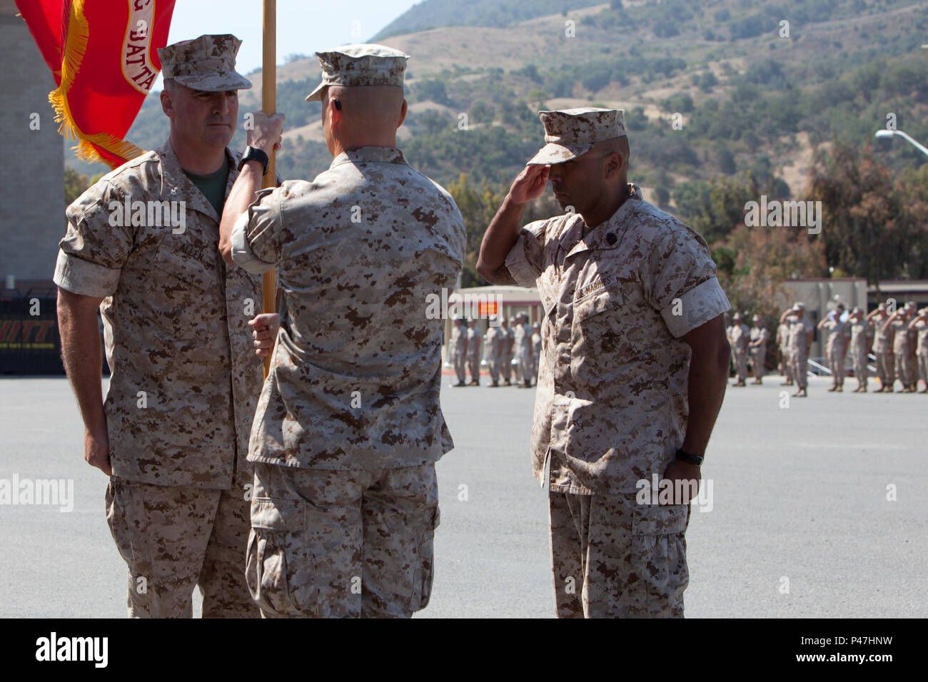 U.S. Marine Corps Lt. Col. Phillip N. Ash, Commanding Officer, Marine ...