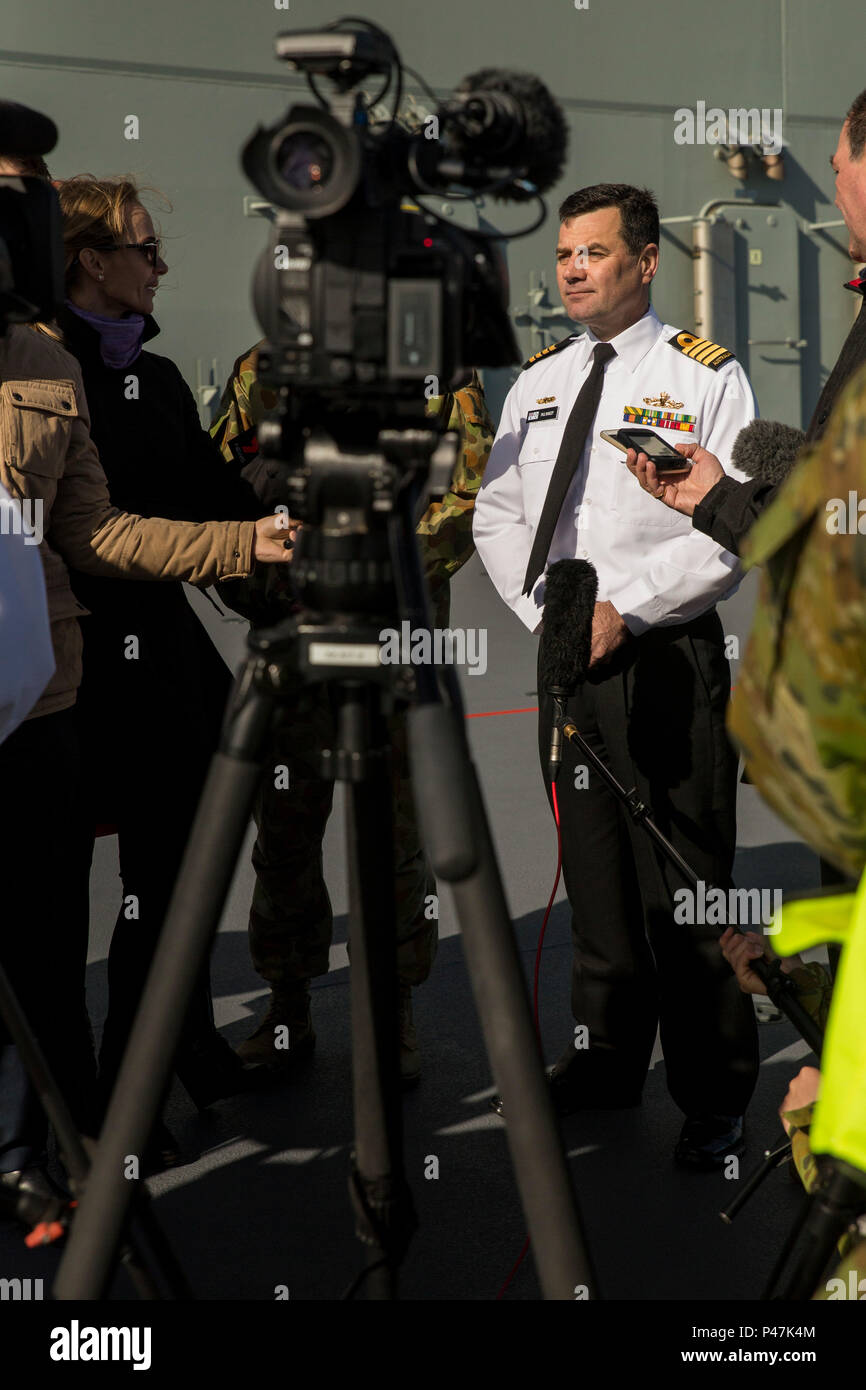 Capt. Paul Mandziy, the Commanding Officer of the HMAS Adelaide ...