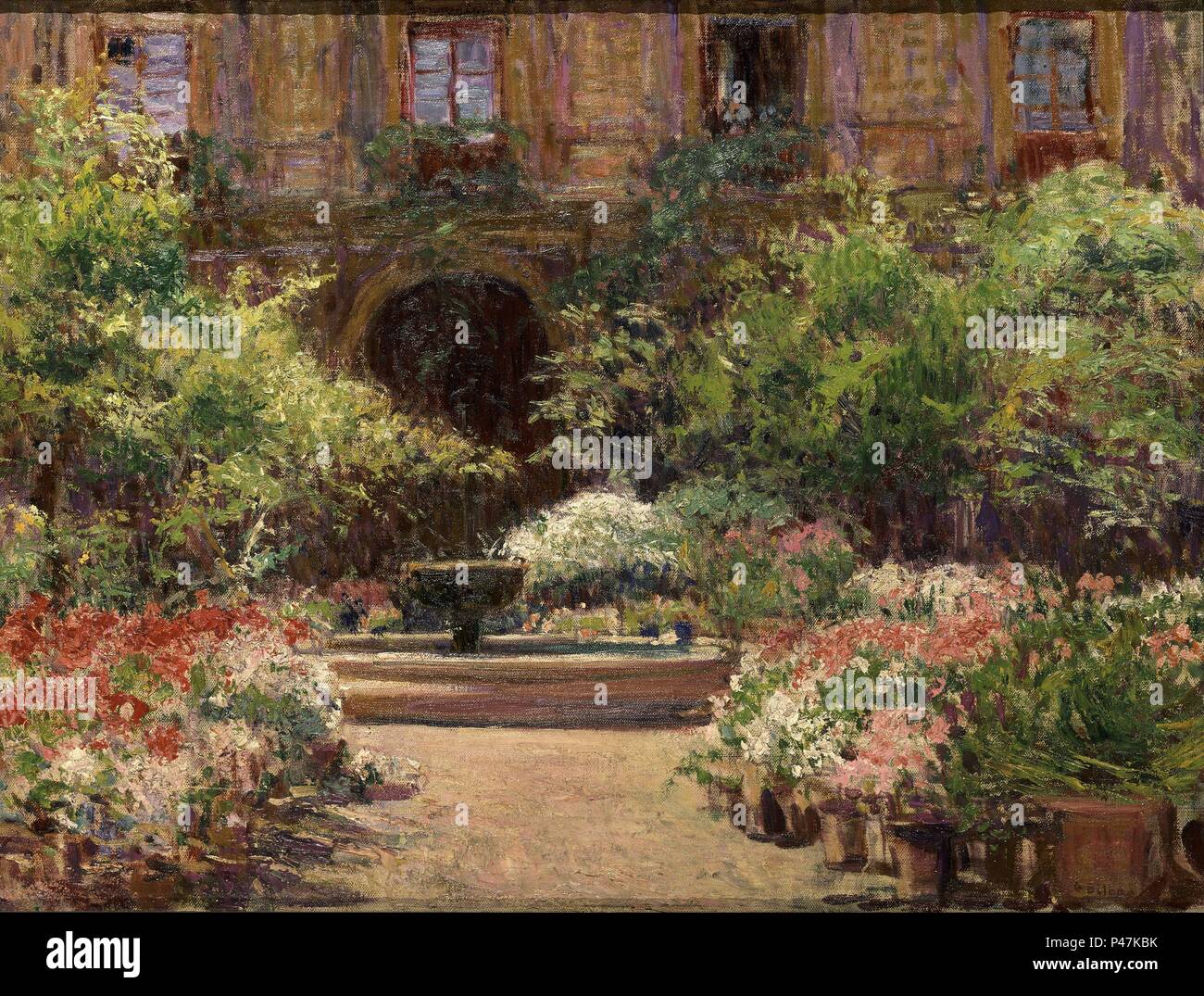 'Claustro Mayor de la Merced', 1905-1910, Oil on canvas, 49 x 66 cm ...