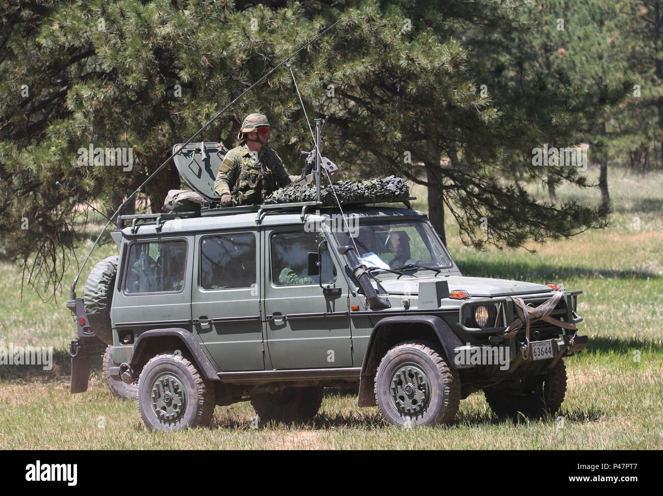 Soldiers of Task Force 41, Canadian Army, arrive in a G Wagon at the ...