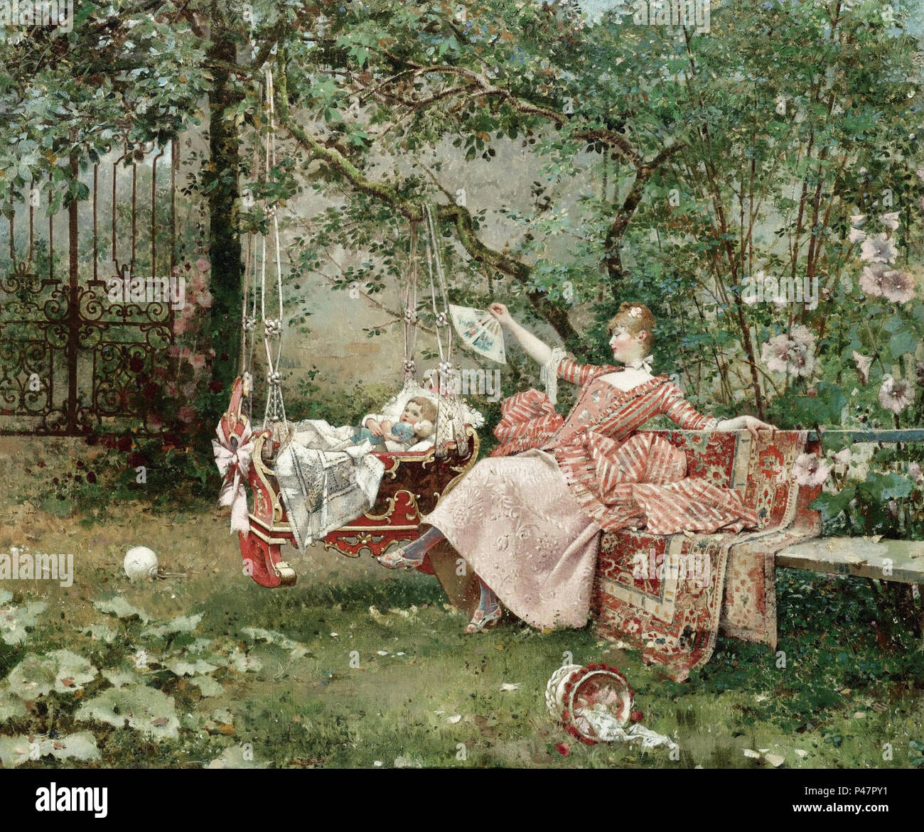 Toudouze Edouard - L 'enfant S 'endort Stock Photo - Alamy