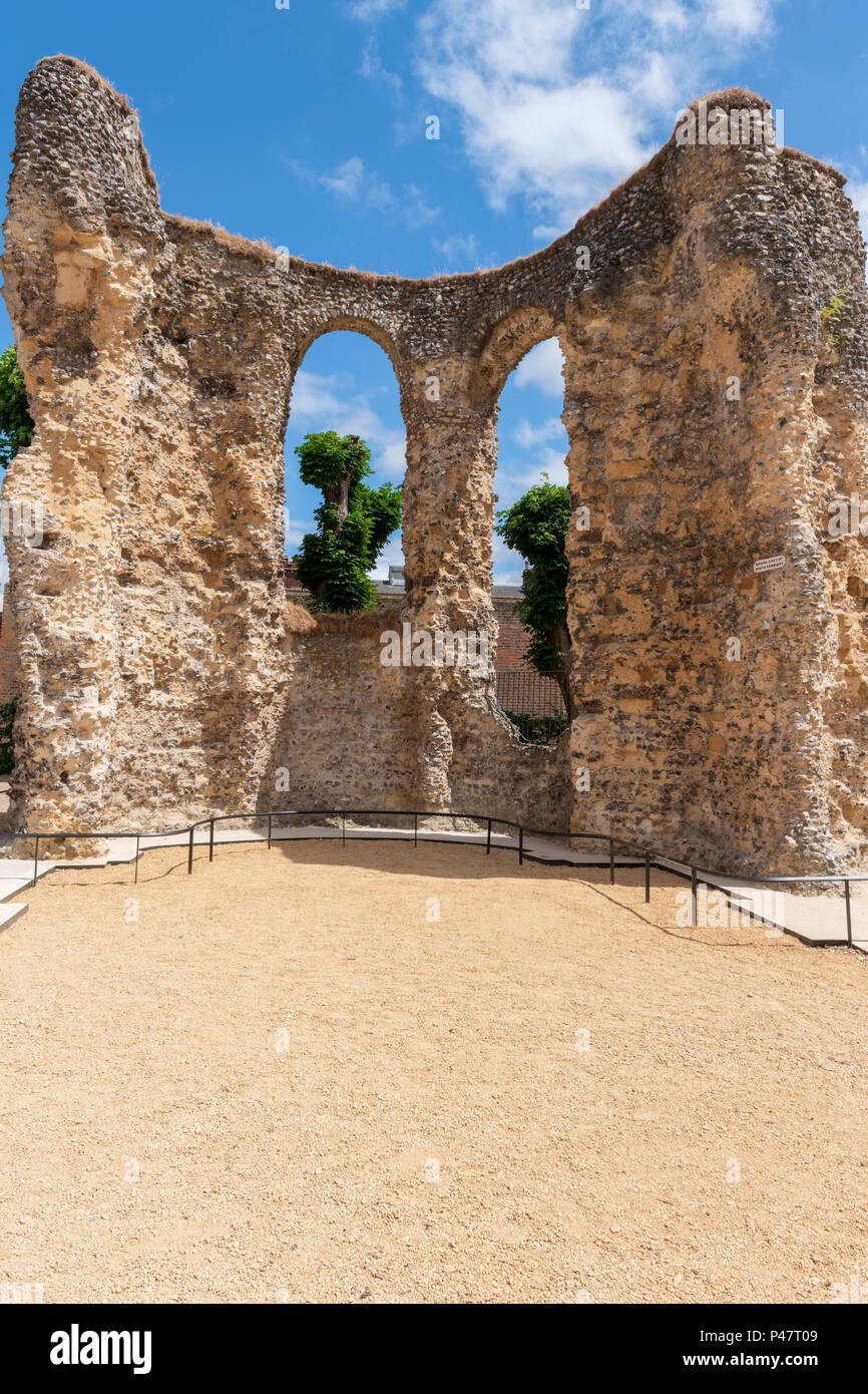 Reading Abbey ruins after restoration in 2018 Stock Photo - Alamy