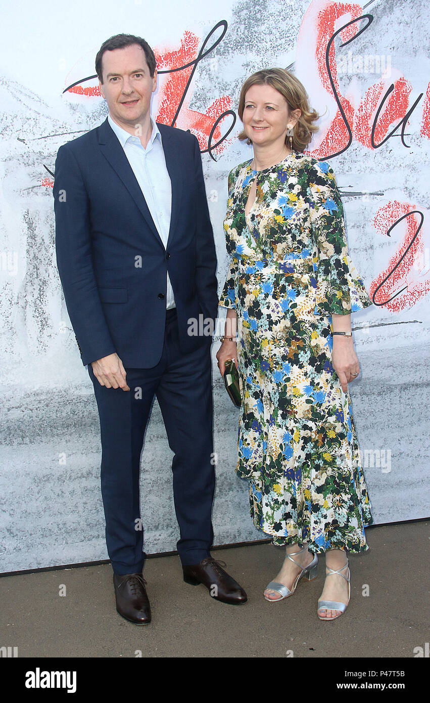 LONDON - JUN 19, 2018: George Osborne and Frances Osborne attends the ...