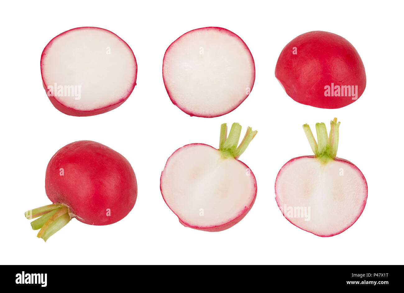 Small garden radish isolated on white background Stock Photo - Alamy