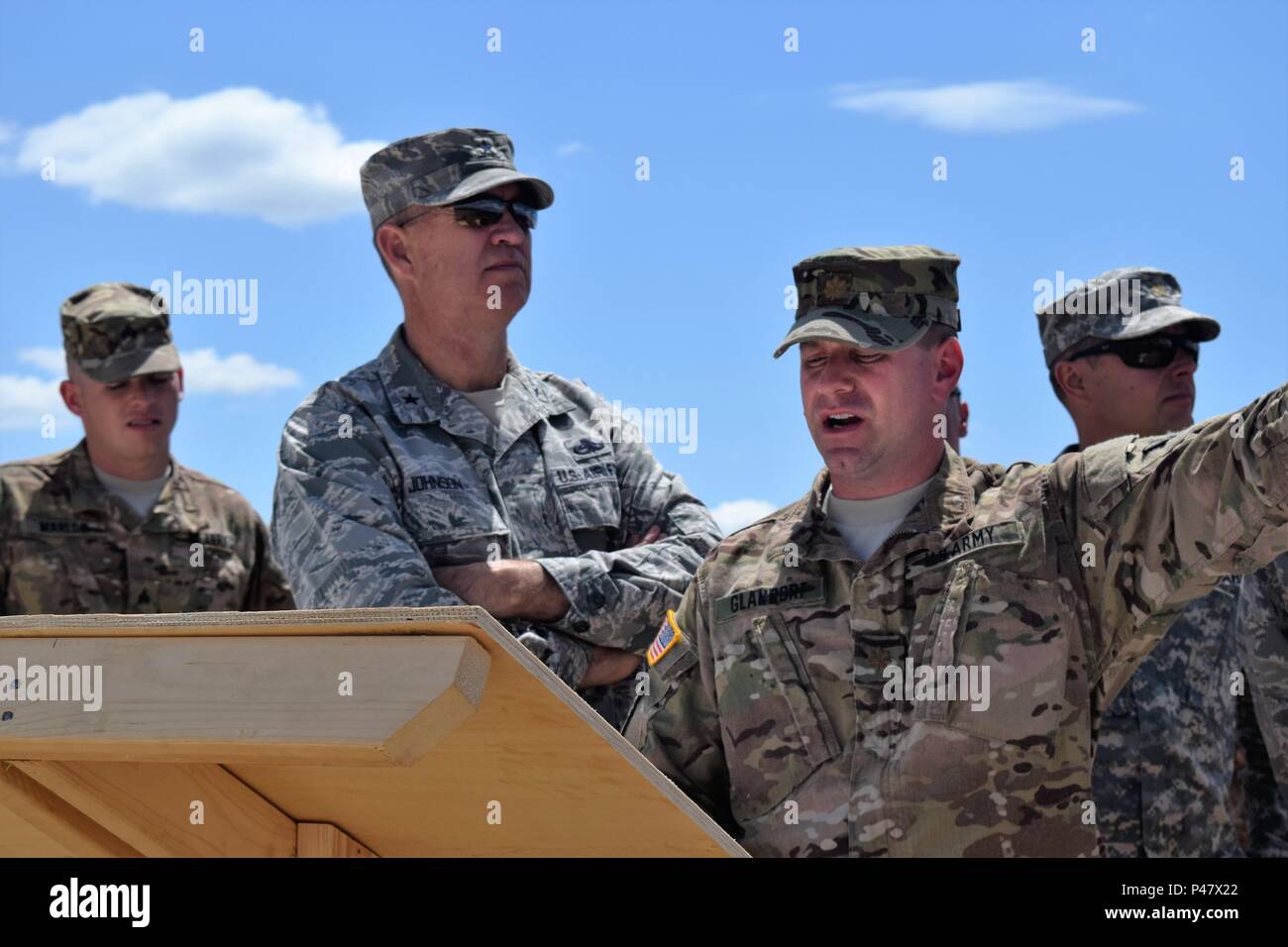 Brigadier General Donald Johnson (center), Tennessee Air Guard ...
