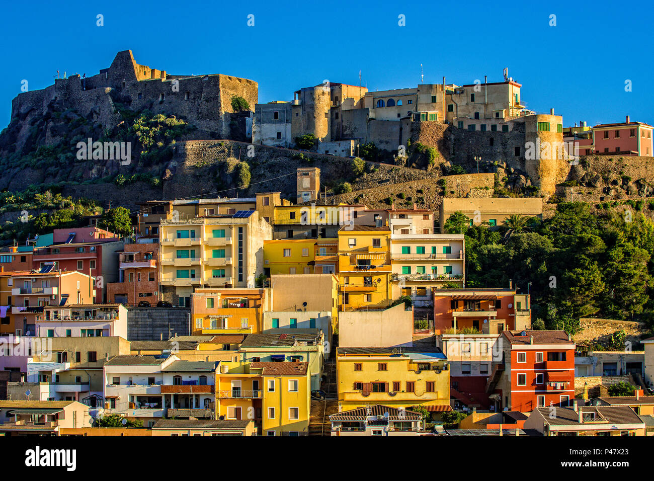 Italy Sardinia Anglona Castelsardo, view Stock Photo - Alamy