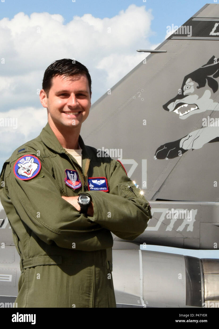 Capt. Patrick Harrington, Air Force F-16 pilot assigned to the 378th ...
