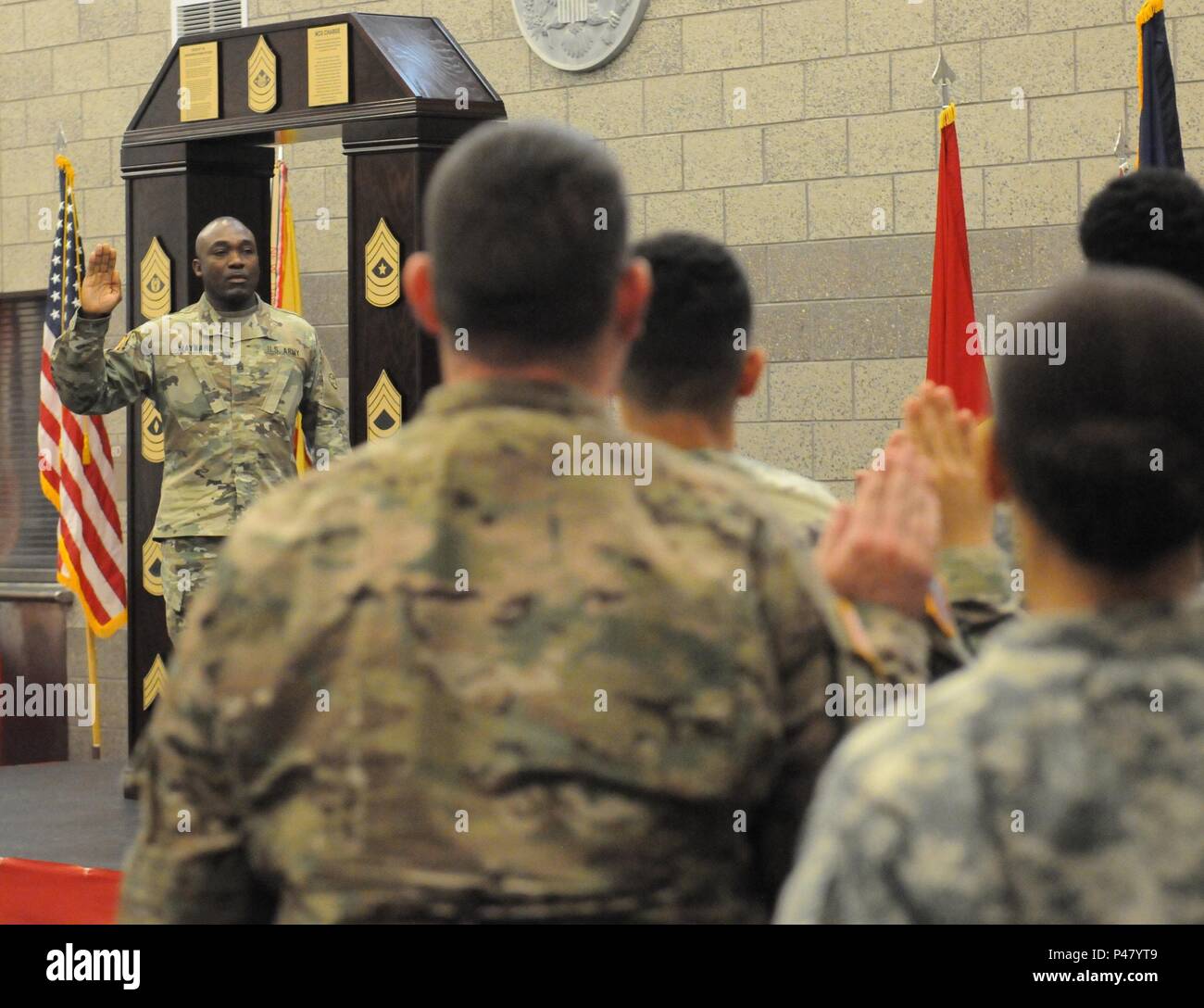 Command Sgt. Maj. Levi G. Maynard leads Soldiers from the 310th ...