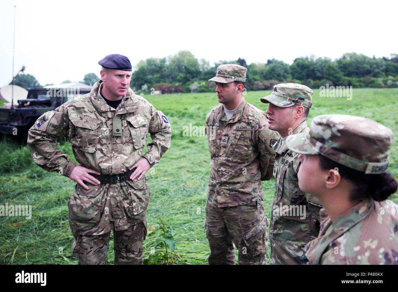 British Army Maj. John Walton, commander of the 250th Gurkha Signal ...
