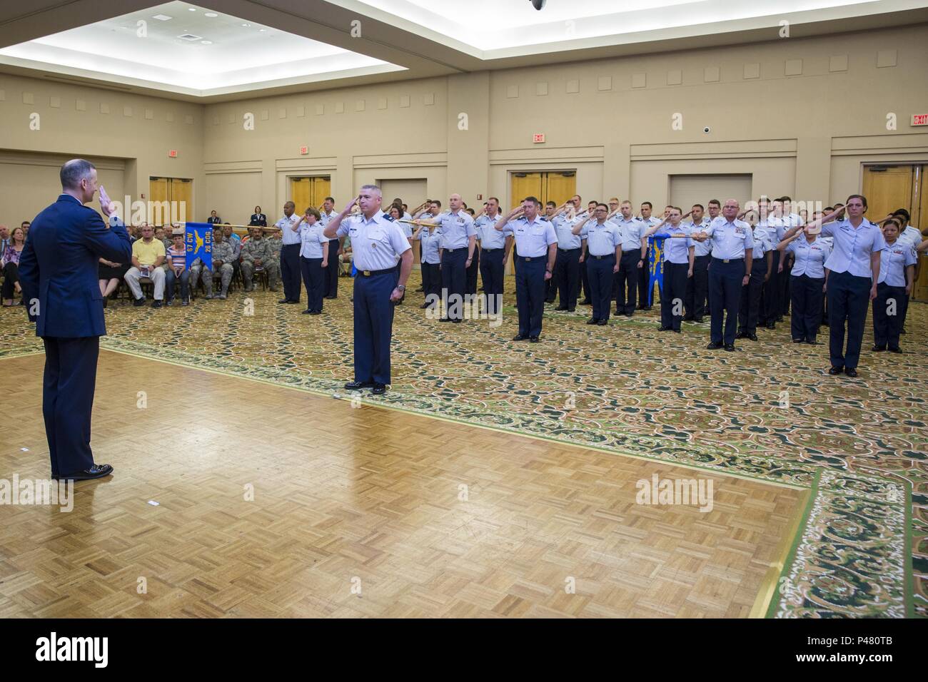 Col Bradley Pyburn, 67th Cyberspace Wing commander, gives his first ...