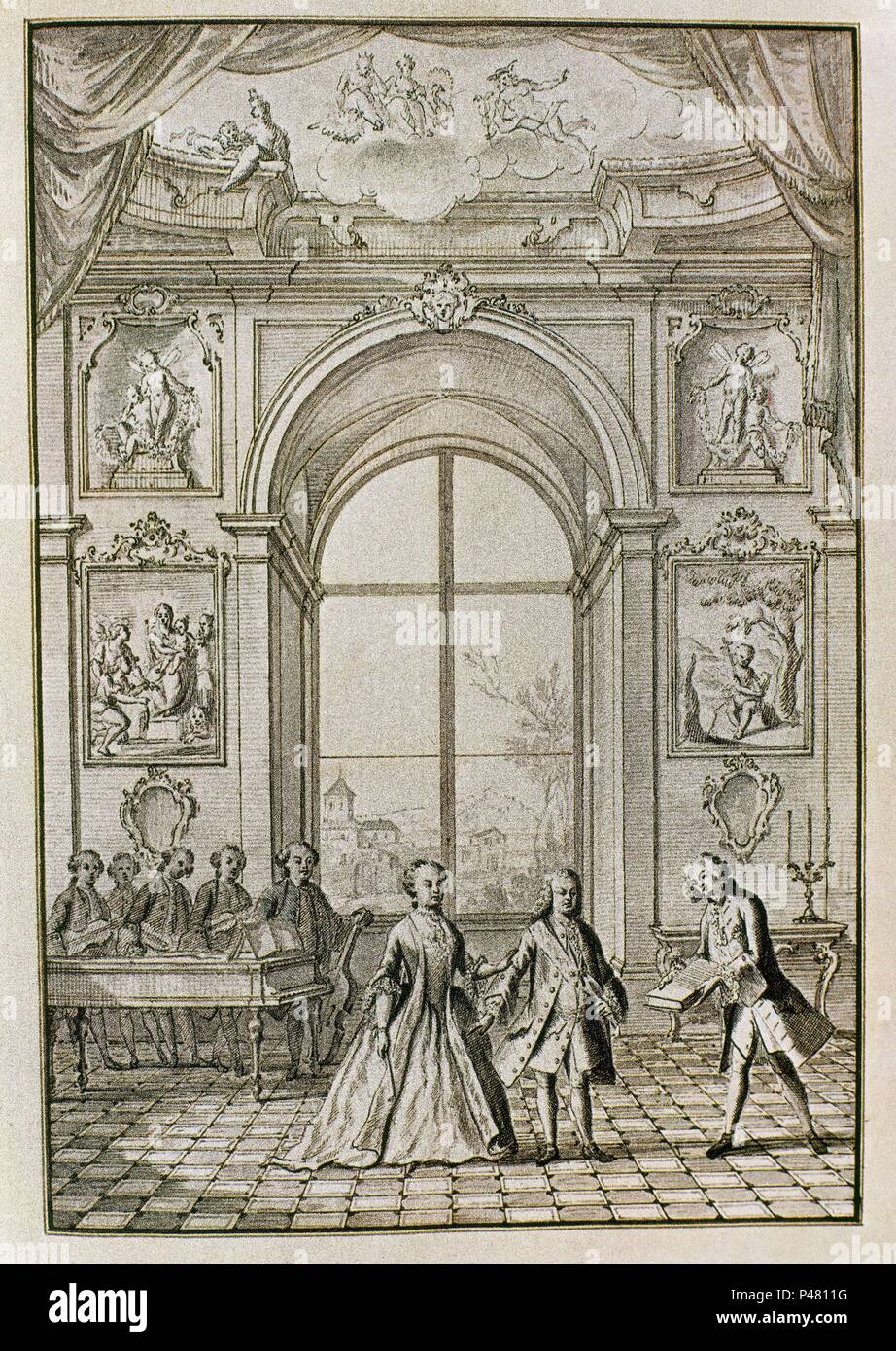 Celebrations at Ferdinand VI of Spain's court: Farinelli singing for ...