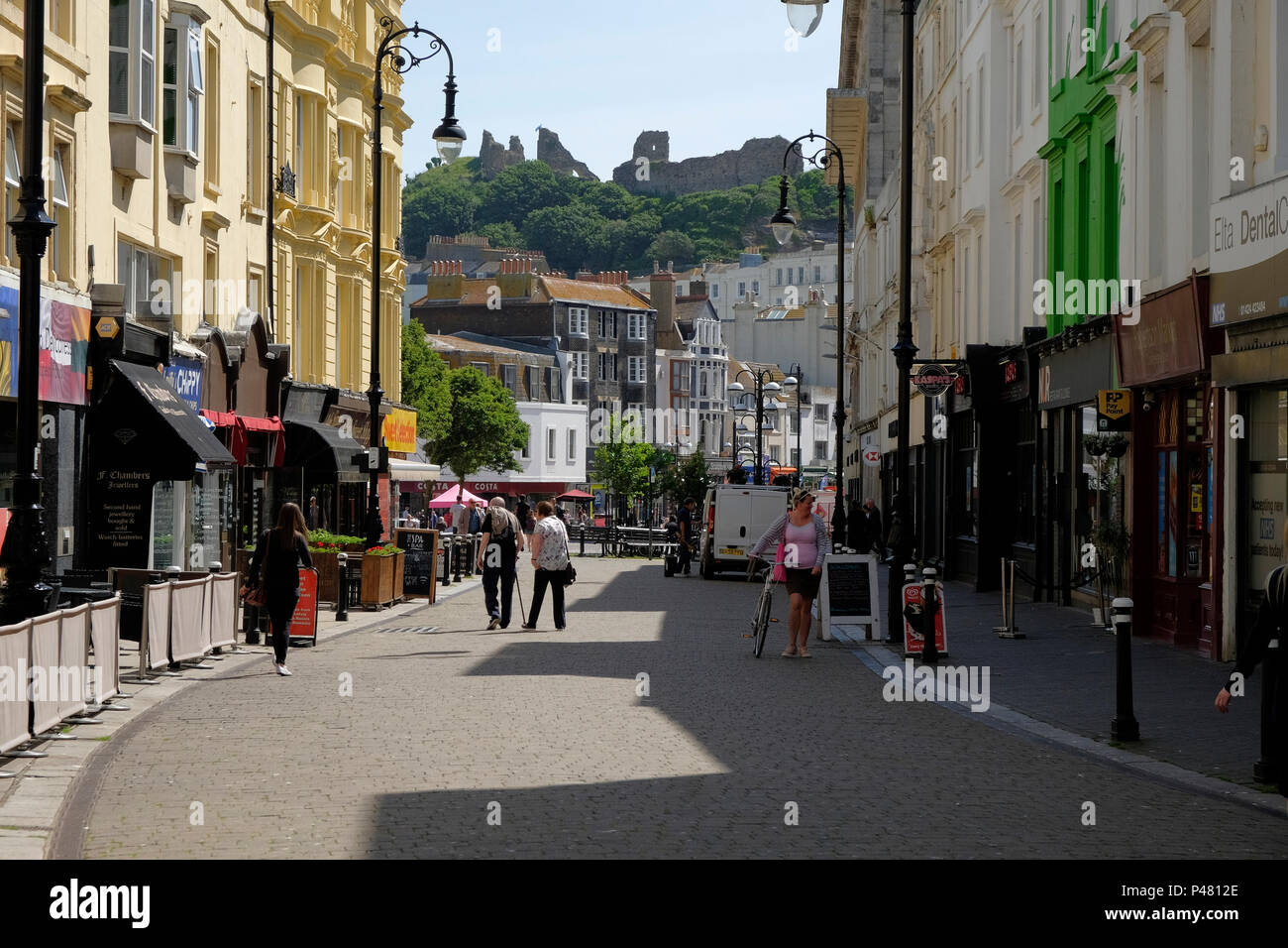 Hastings town centre, east sussex, uk Stock Photo - Alamy