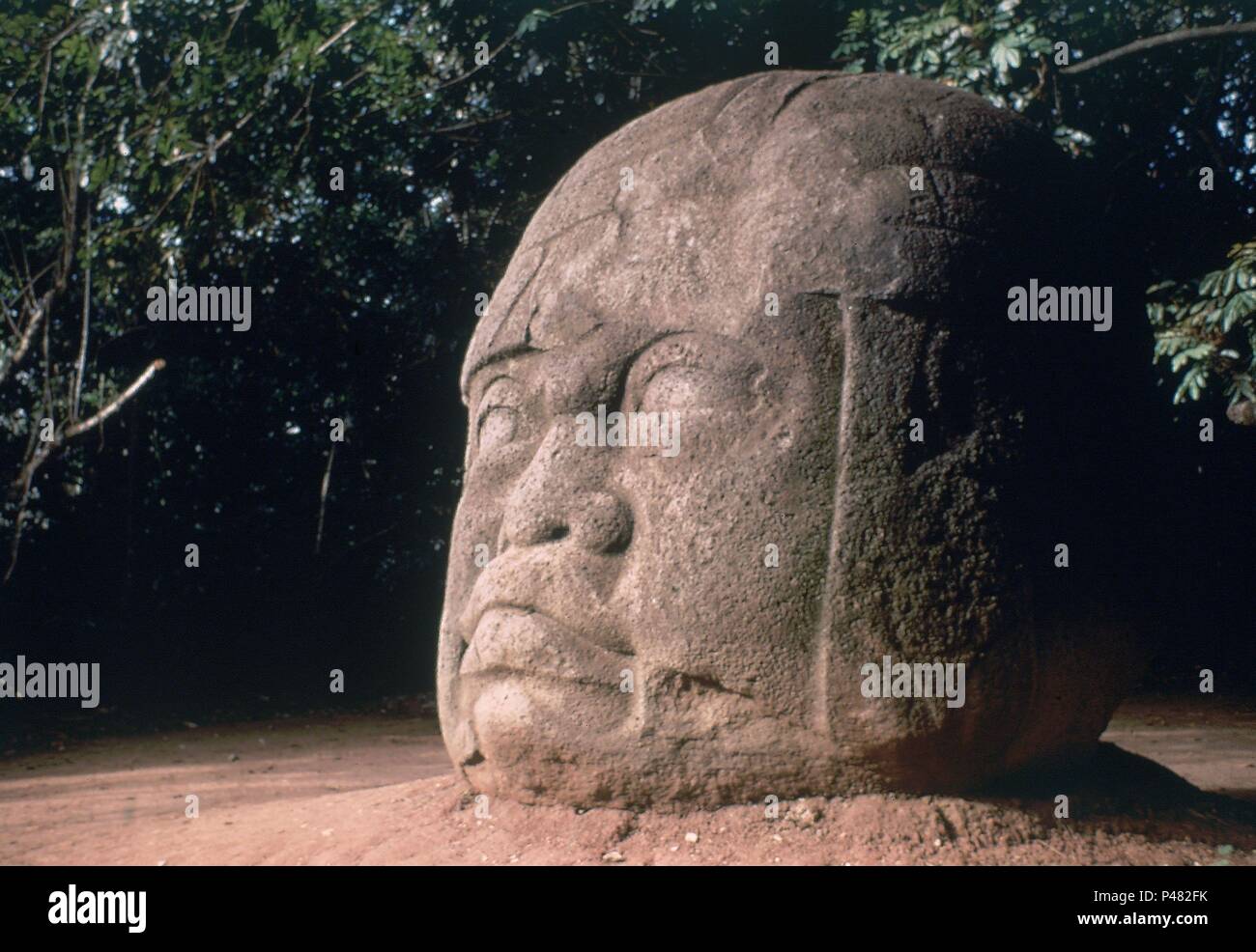 CABEZA COLOSAL OLMECA - 1000-400 AC. Location: MUSEO DE LA VENTA ...