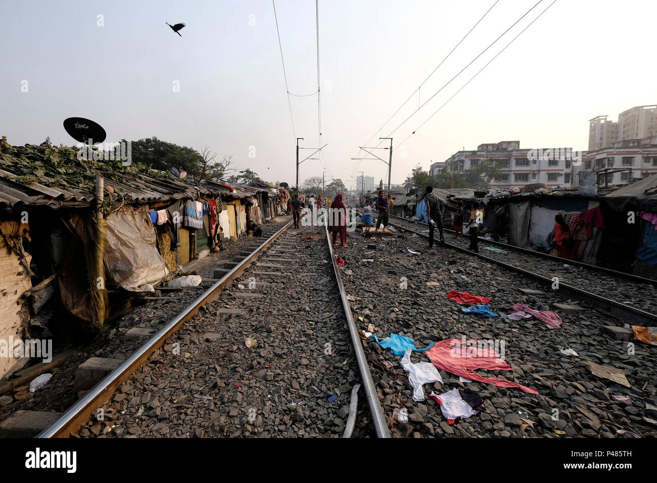 India, Kolkata, Park Circus slum Stock Photo - Alamy