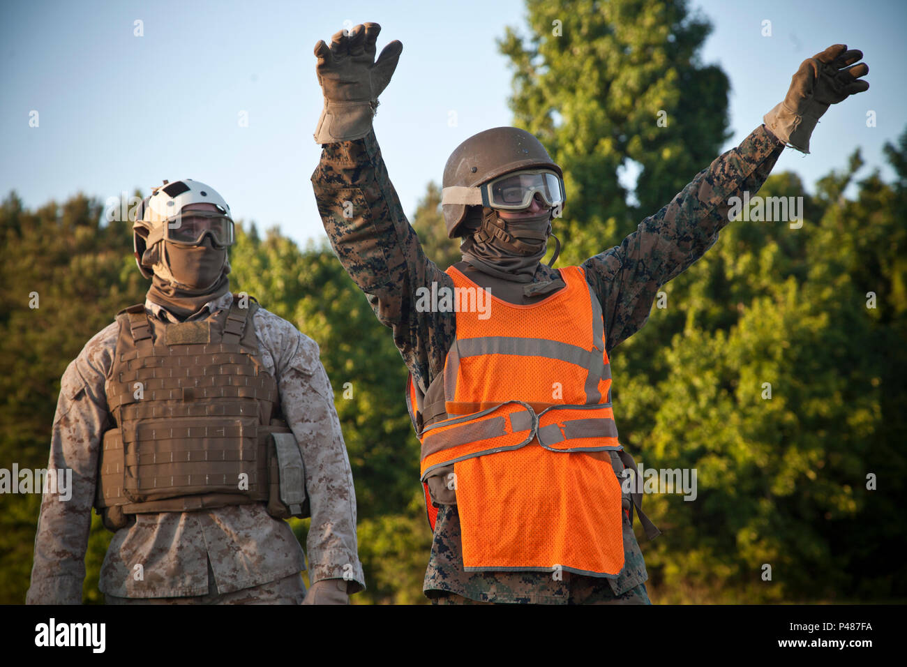 A U.S. Marine assigned to Logistics Operations School (LOS), Marine ...