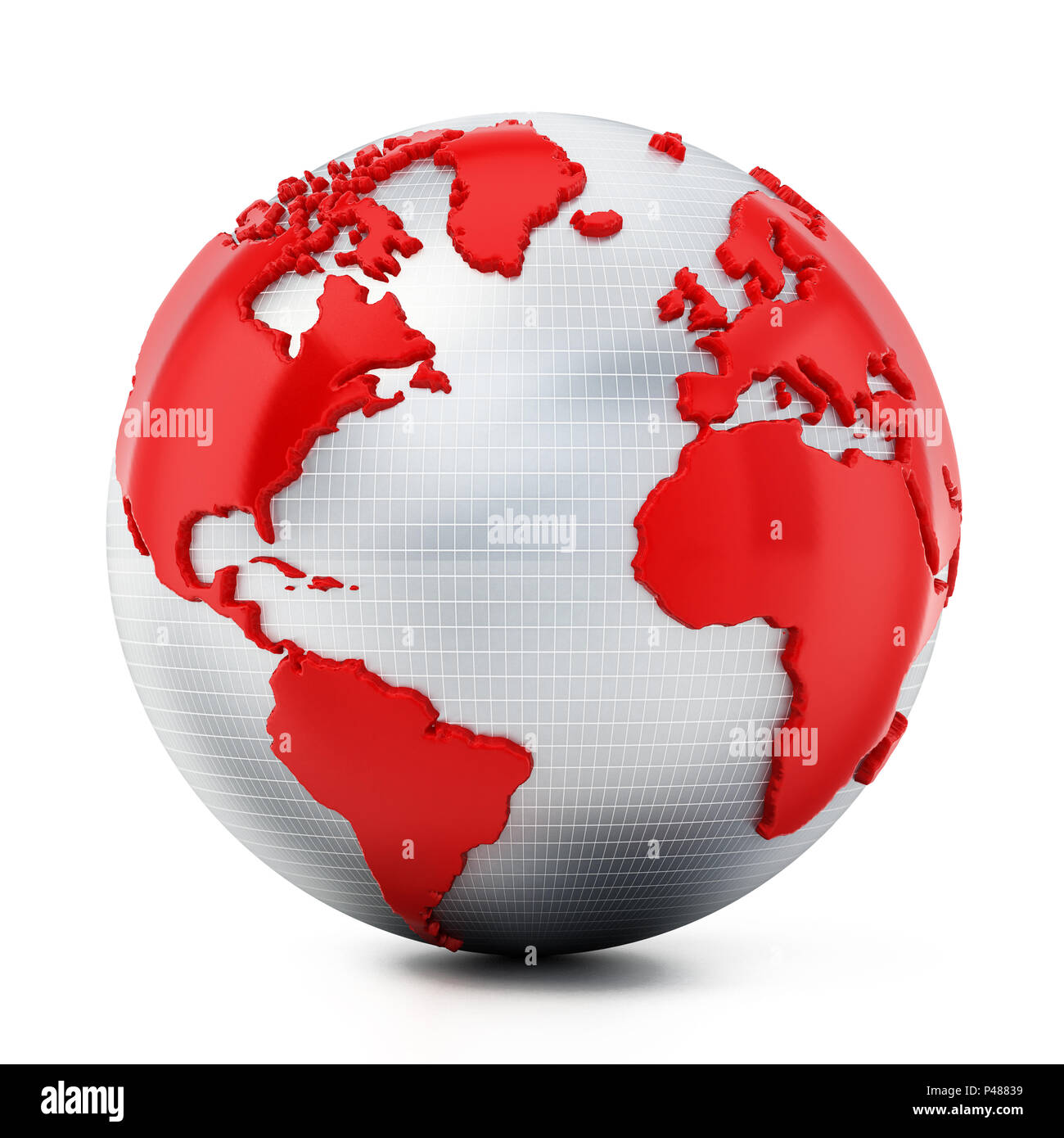 Golden globe isolated on white background. 3D illustration Stock Photo ...
