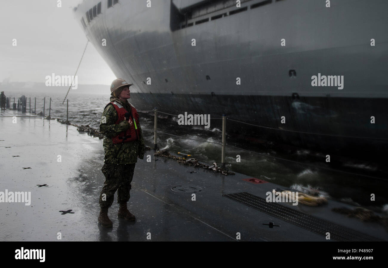 U.S. Navy Boatswains Mate Seaman Apprentice Bailey Smith assigned to ...