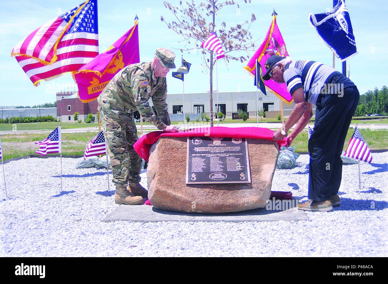 Col. James Groark, Ordnance School acting commandant, and Retired Maj ...