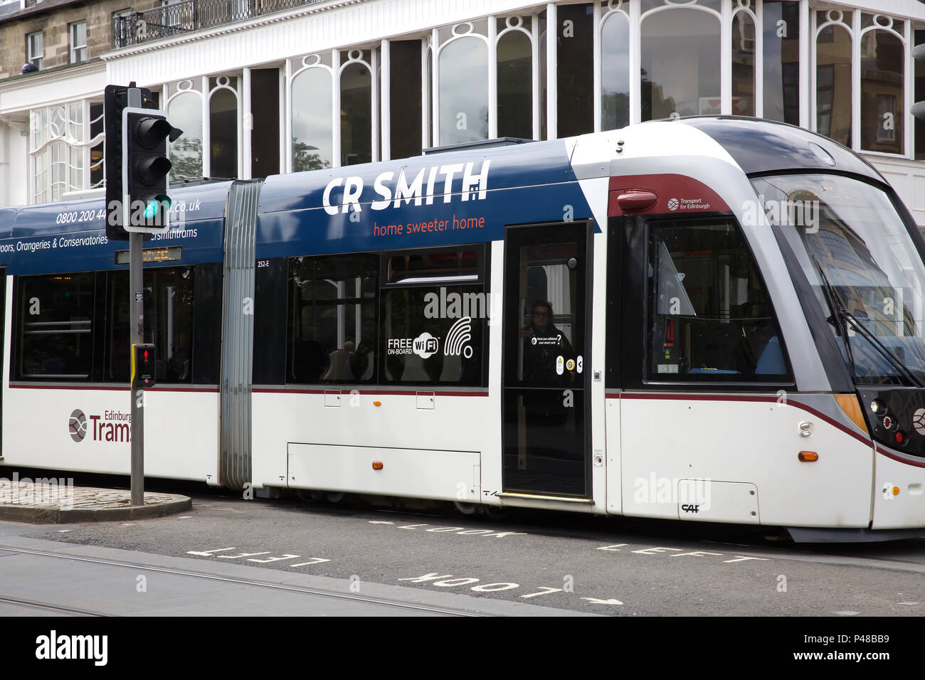 Tram in Edinburgh Scotland Stock Photo - Alamy