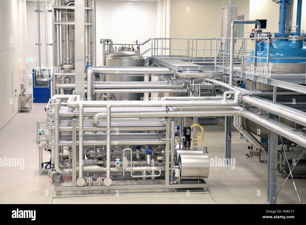 clean pipelines and tanks in an industrial plant Stock Photo - Alamy