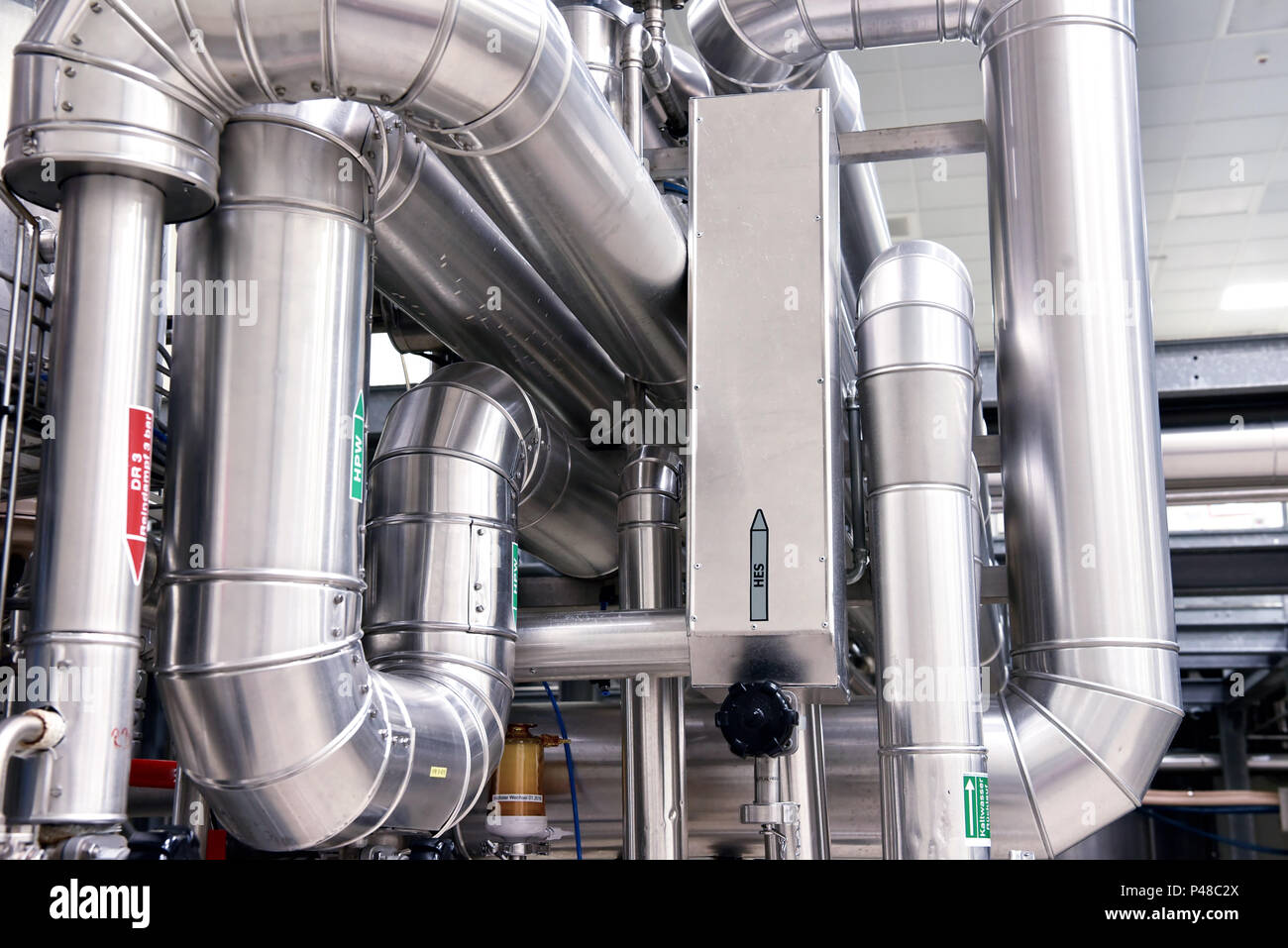 clean pipelines and tanks in an industrial plant Stock Photo - Alamy