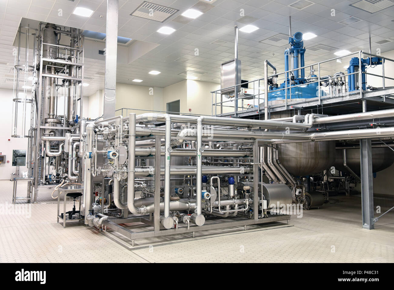 clean pipelines and tanks in an industrial plant Stock Photo - Alamy