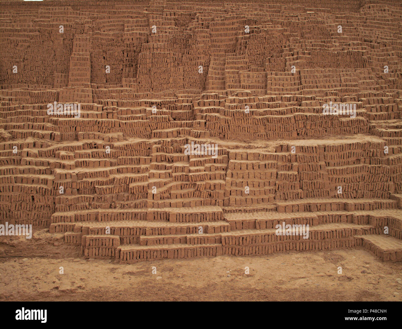 clay adobe bricks from 200-700 ad huaca pucllana in miraflores lima ...