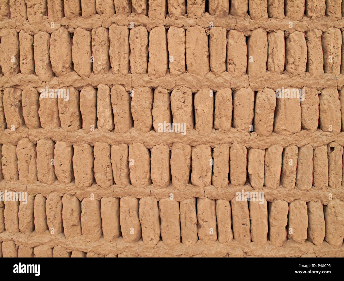 clay adobe bricks from 200-700 ad huaca pucllana in miraflores lima peru Stock Photo - Alamy